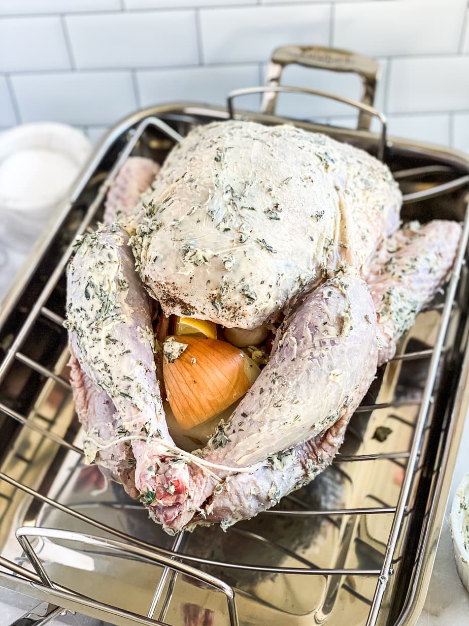 Roasted Turkey with Salted Herb Compound Butter - Millennial Kitchen