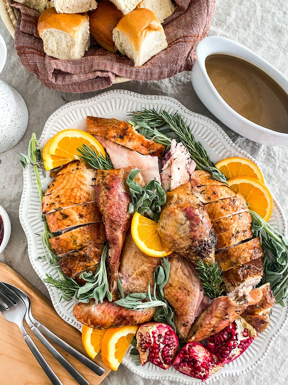 Roasted Turkey with Salted Herb Compound Butter - Millennial Kitchen